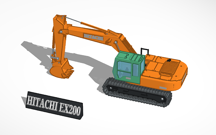 3D design - Hitachi Digger - - Tinkercad