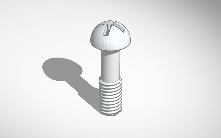 3D design screw - Tinkercad
