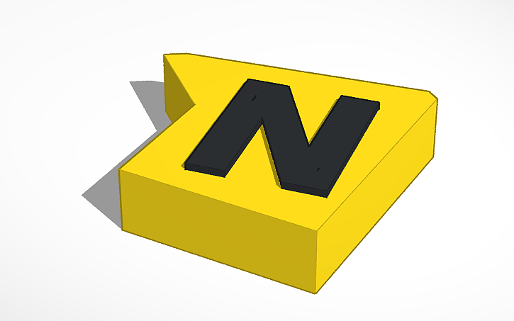 3D design Nitro Type NT Gold Sticker - Tinkercad