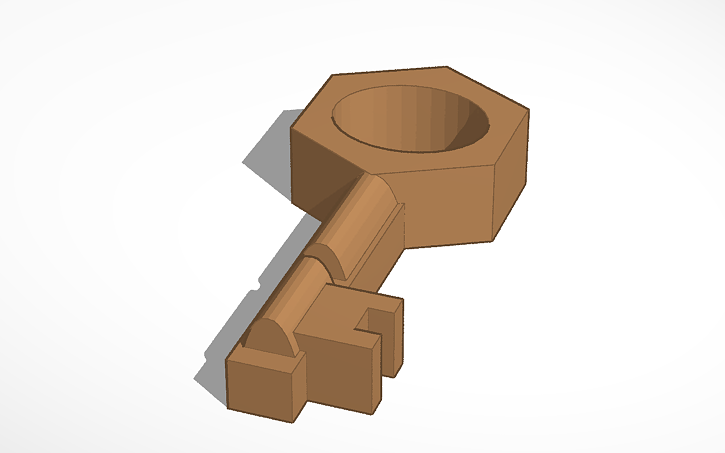 3D design small key - Tinkercad