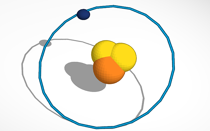 3D design atom - Tinkercad