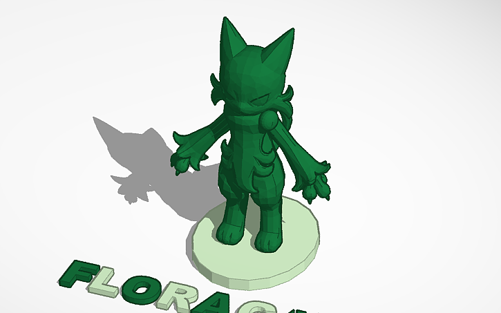 3D design Floragato Pokemon Horizons🍃 - Tinkercad