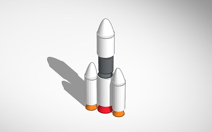 3D design GSLV Mk III - Tinkercad