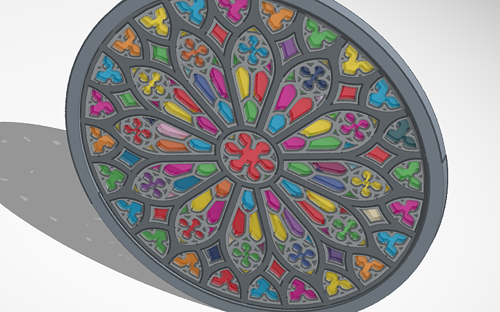3D design Cathedral rose window - Tinkercad