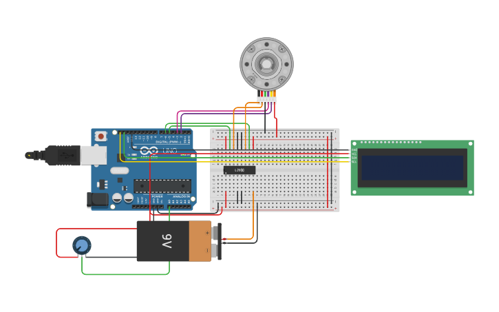 Circuit design DC Motor Encoder - Tinkercad