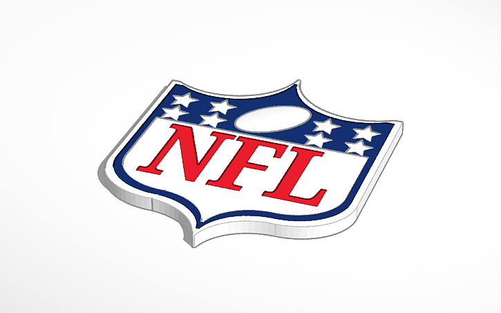 3D design NFL Logo - Tinkercad