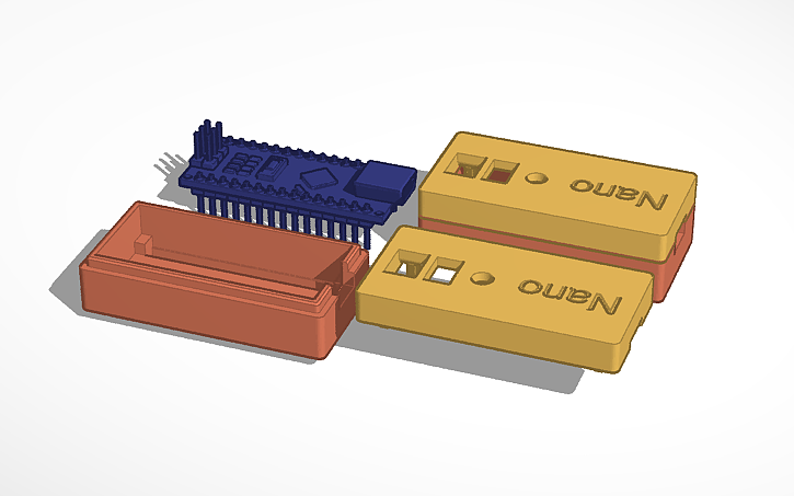 3D design case arduino nano - Tinkercad