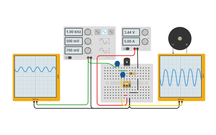 Circuit design Common Emitter Amplifier [basic circuit] - Tinkercad