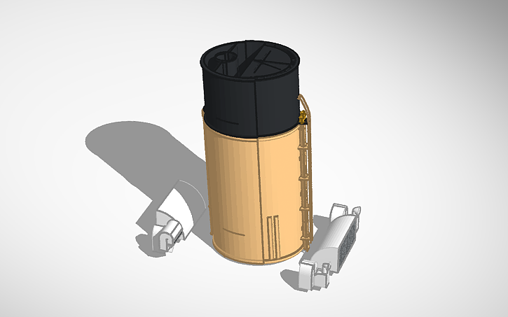 3D design titanic smoke stack no 1 - Tinkercad
