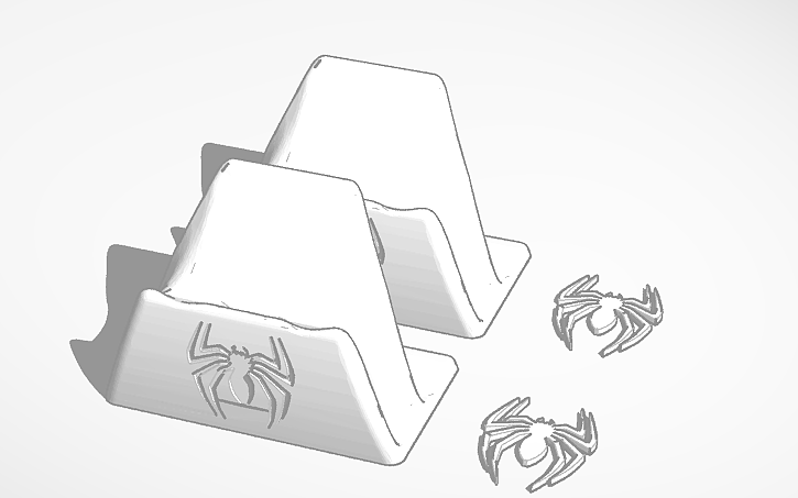 3D design Spider-man ps5 controller stands - Tinkercad