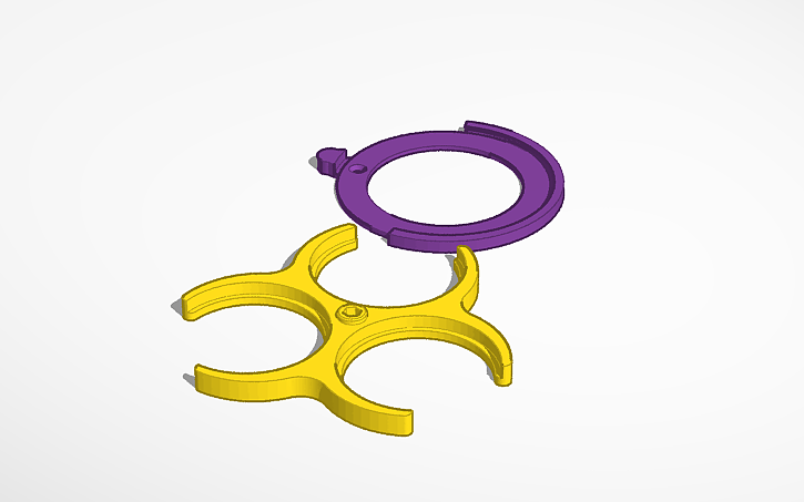3D design Filter Turret - Parts separated - Tinkercad