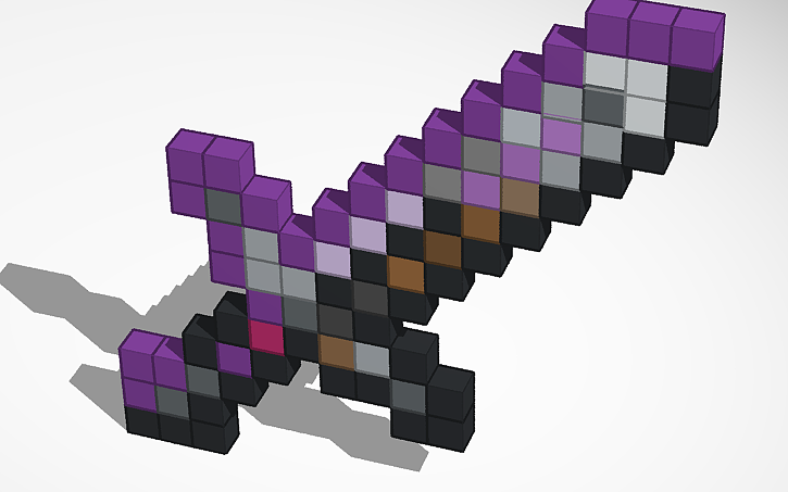 3D design netherite sword - Tinkercad