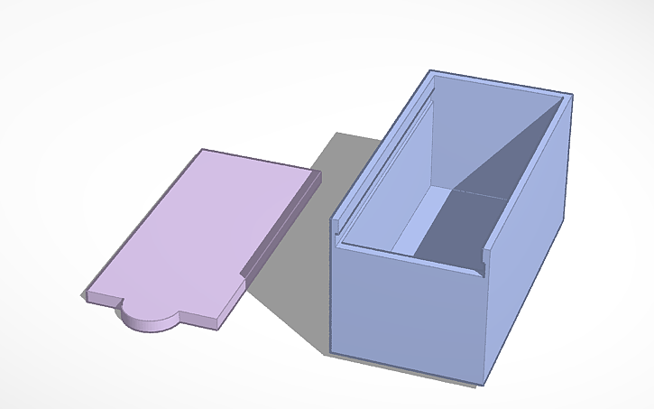 3d Design Box With Sliding Lid 50x100x50 Tinkercad