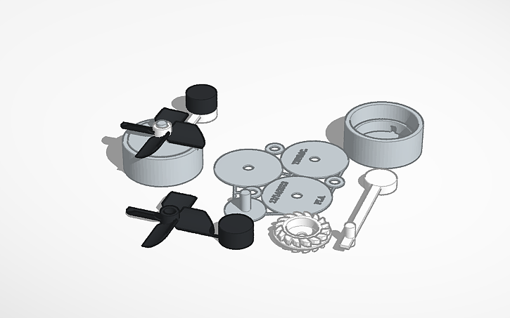 3D design Pendulum powered fan (party favor toy) - Tinkercad