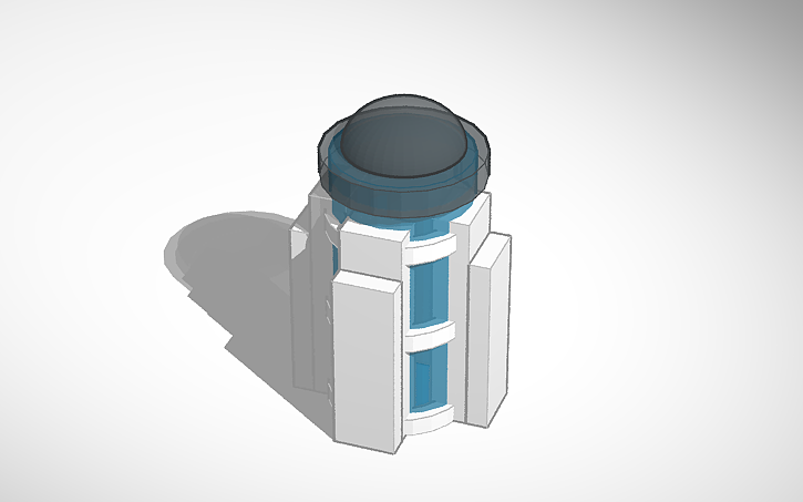 3D design Futuristic building - Tinkercad