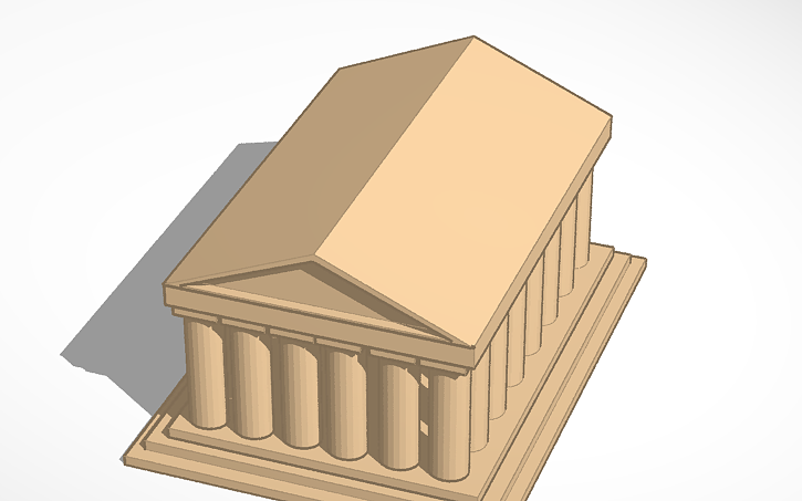 3D design parthenon - Tinkercad