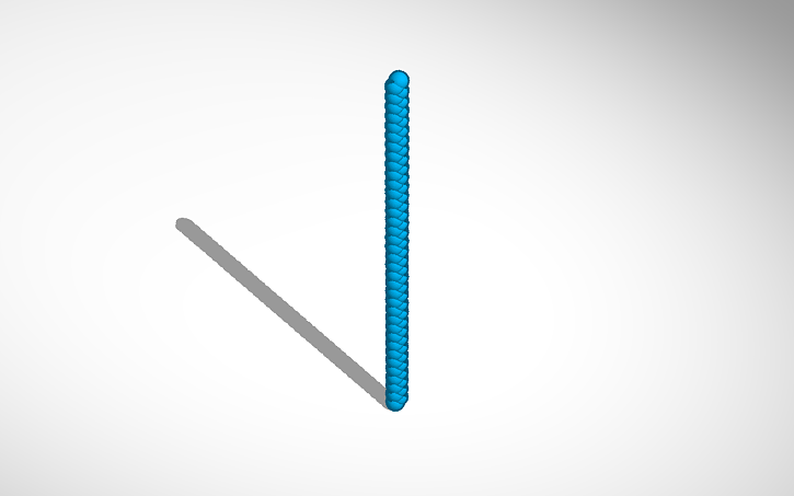 3D design long braid - Tinkercad
