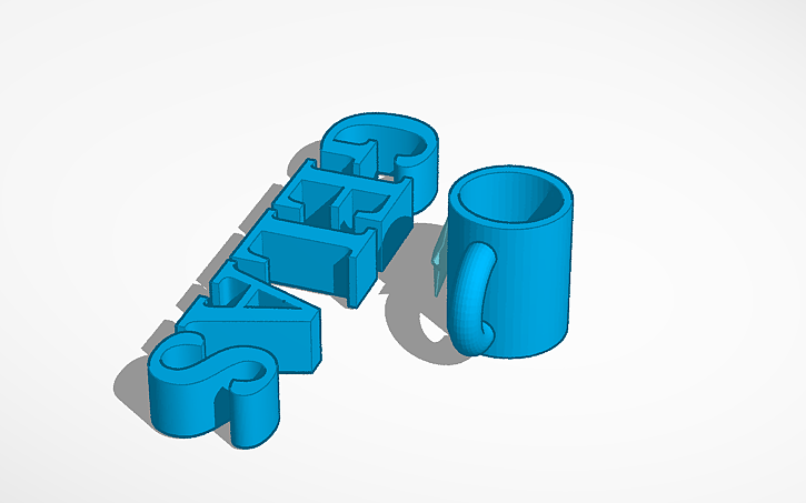 3D design gelas - Tinkercad