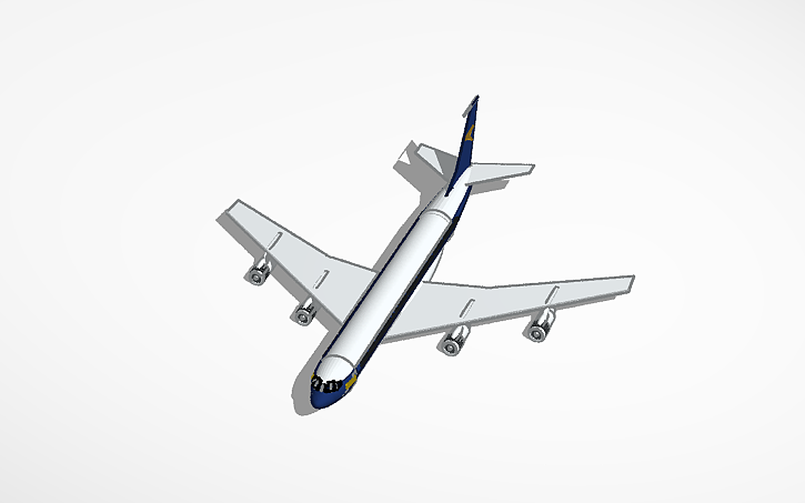 3D design BOAC Boeing 707 - Tinkercad