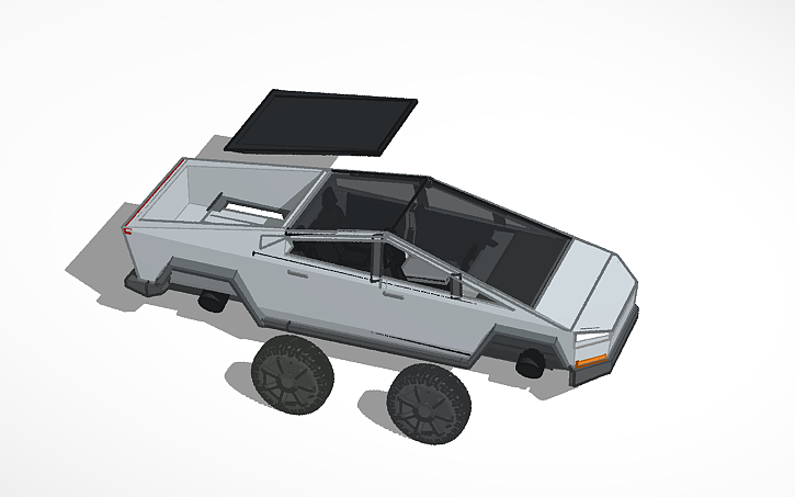 3D design Tesla Cybertruck 1/18 Scale - Tinkercad