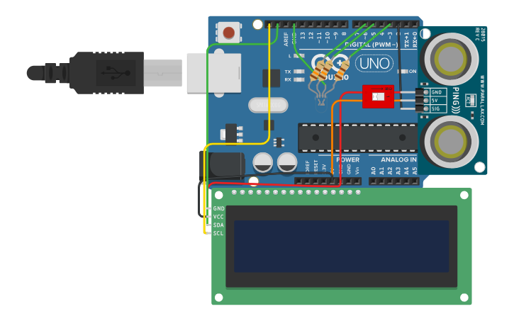 Circuit Design Range Detector From 3m To ~0 5m Tinkercad