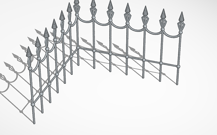 3D design Fence Metal - Tinkercad