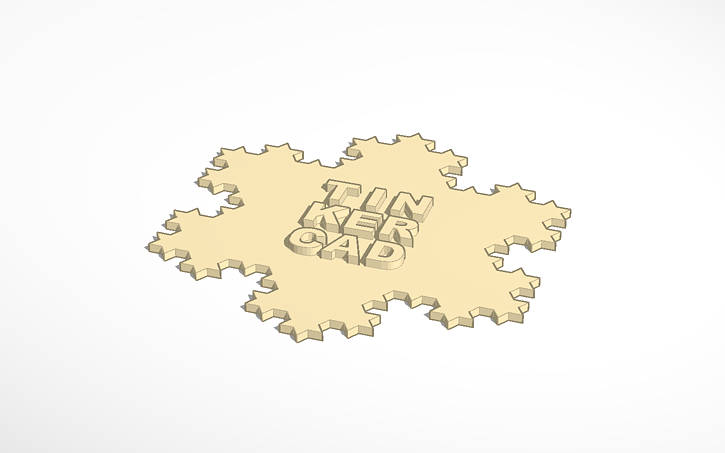 3D design TinkerCad Snowflake - Tinkercad
