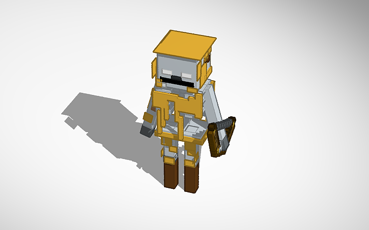 3D design MINECRAFT HUSK SKELETON - Tinkercad