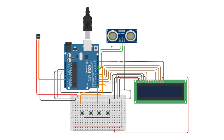Circuit design RTC real time clock module on LCD - Tinkercad