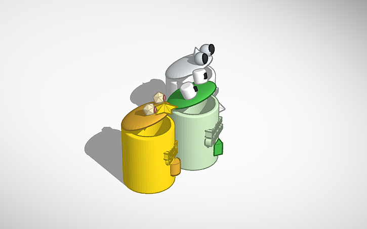 3D design trash can - Tinkercad