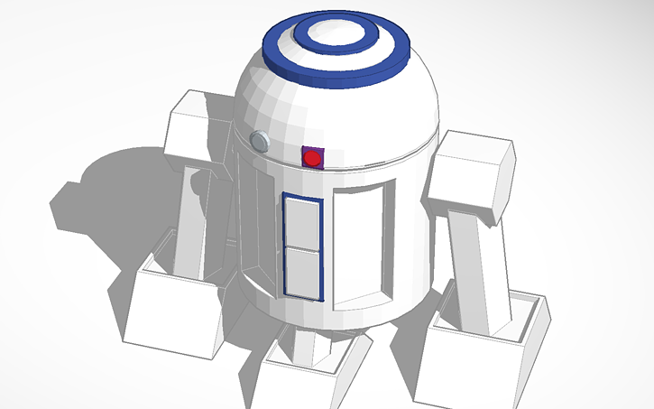 3D design R2 D2 - Tinkercad