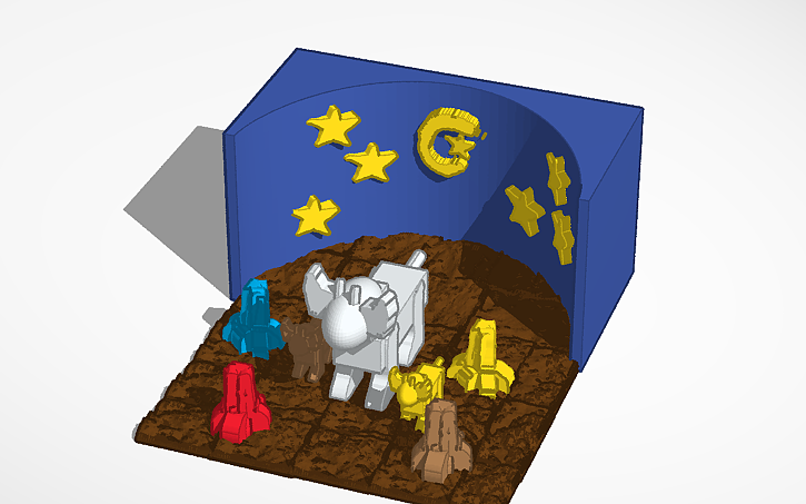 3D design yad planetli bitki - Tinkercad