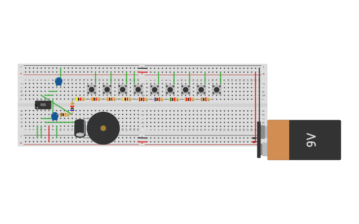 Circuit design 555 Piano Musical - Tinkercad