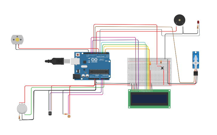 Circuit Design Smoke Dan Fire Detector Tinkercad