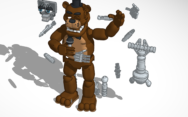 3D design freddy spring lock suit and endo parts - Tinkercad