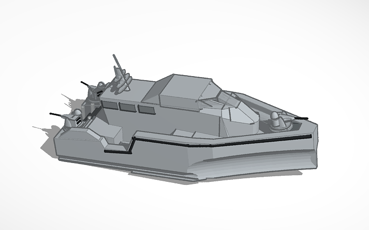 3D design Navy Boat - Tinkercad