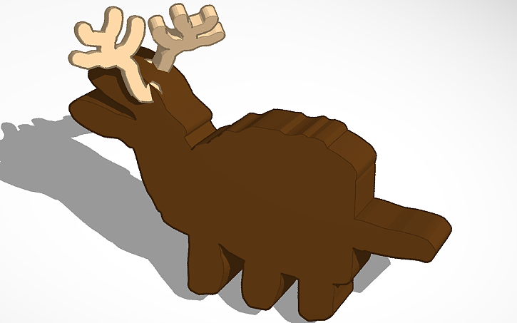 3D design night deer - Tinkercad
