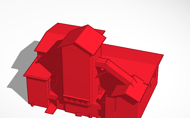 3D design 2fort RED base - Tinkercad