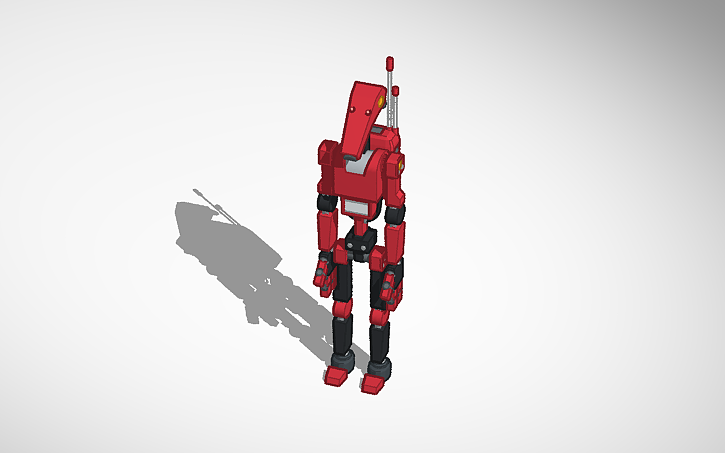 3D design Infantry Battle Droids (TF2 Version / Red) - Tinkercad