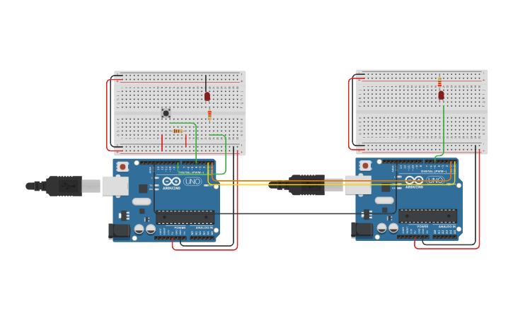 Circuit design RX - TX - Tinkercad
