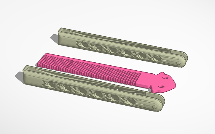 3D design Butterfly COMB - Tinkercad