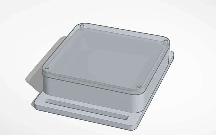 3D design 50x50x16mm Wearable Enclosure - Tinkercad