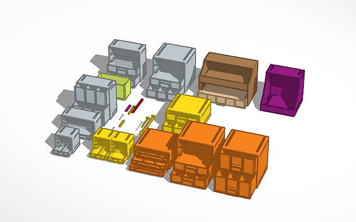 3D design Modular storage box - Tinkercad