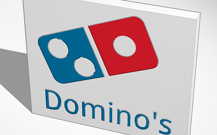 3D design Domino's Pizza logo - Tinkercad