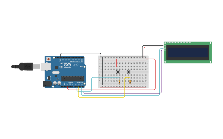 Circuit design lcd display - Tinkercad