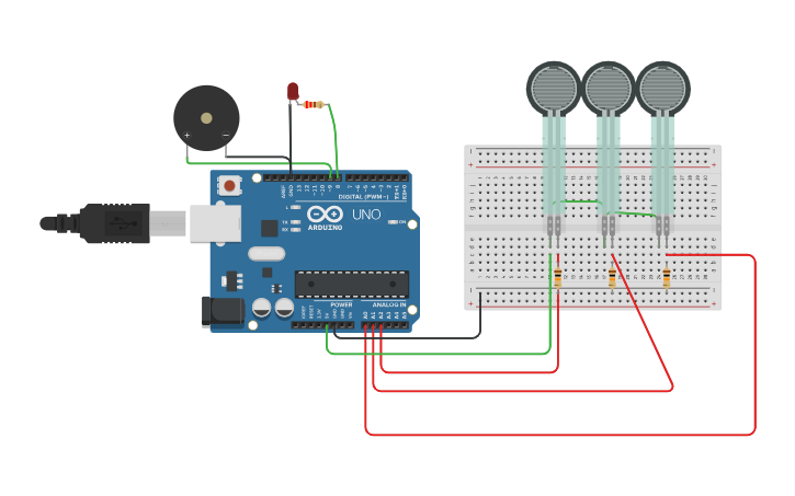 Circuit design baby monitor - Tinkercad