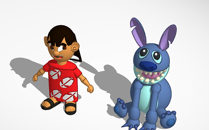 3D design Lilo & Stitch - Tinkercad