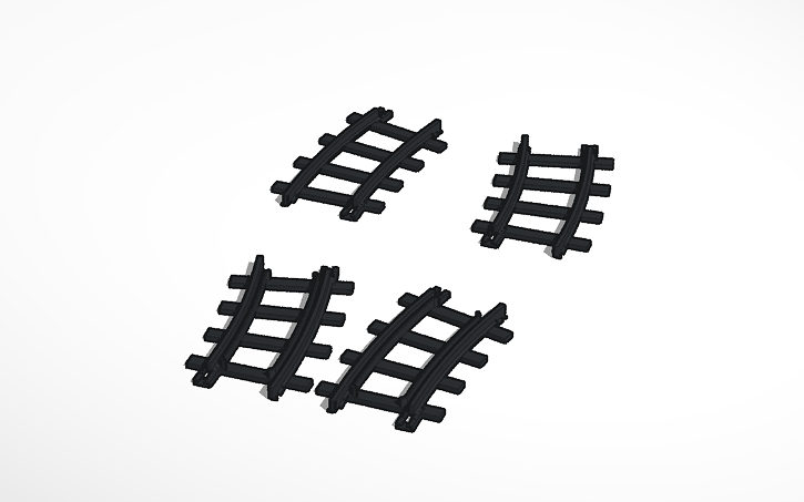 3D design G Gauge Curve Track - Tinkercad