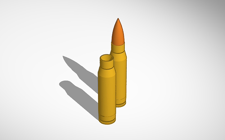 3D design 7.62 x 51mm NATO Bullet Round - Tinkercad