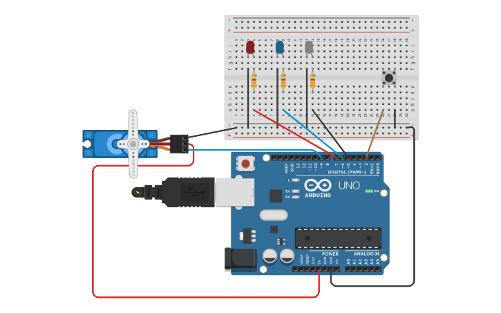 Circuit design String Communication - Tinkercad